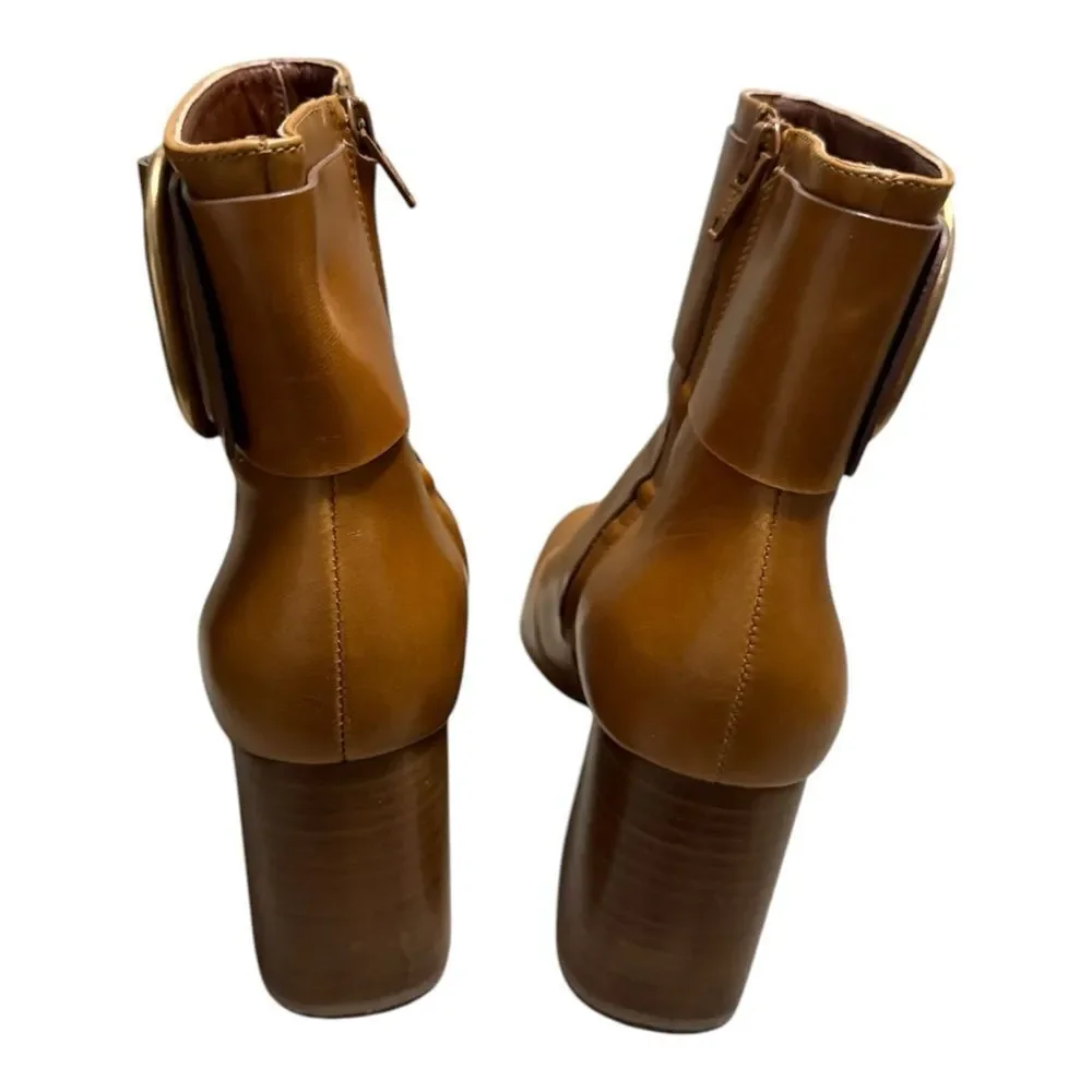 See By Chloe | Shoes | See By Chlo Hopper Leather Ankle Boots Brown ...